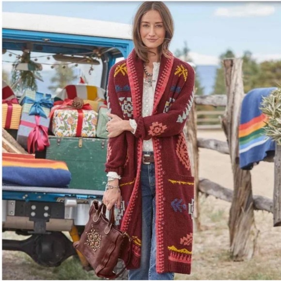 Sundance | Jackets & Coats | Sundance Tayen Sweater Coat Rhubarb Red ...